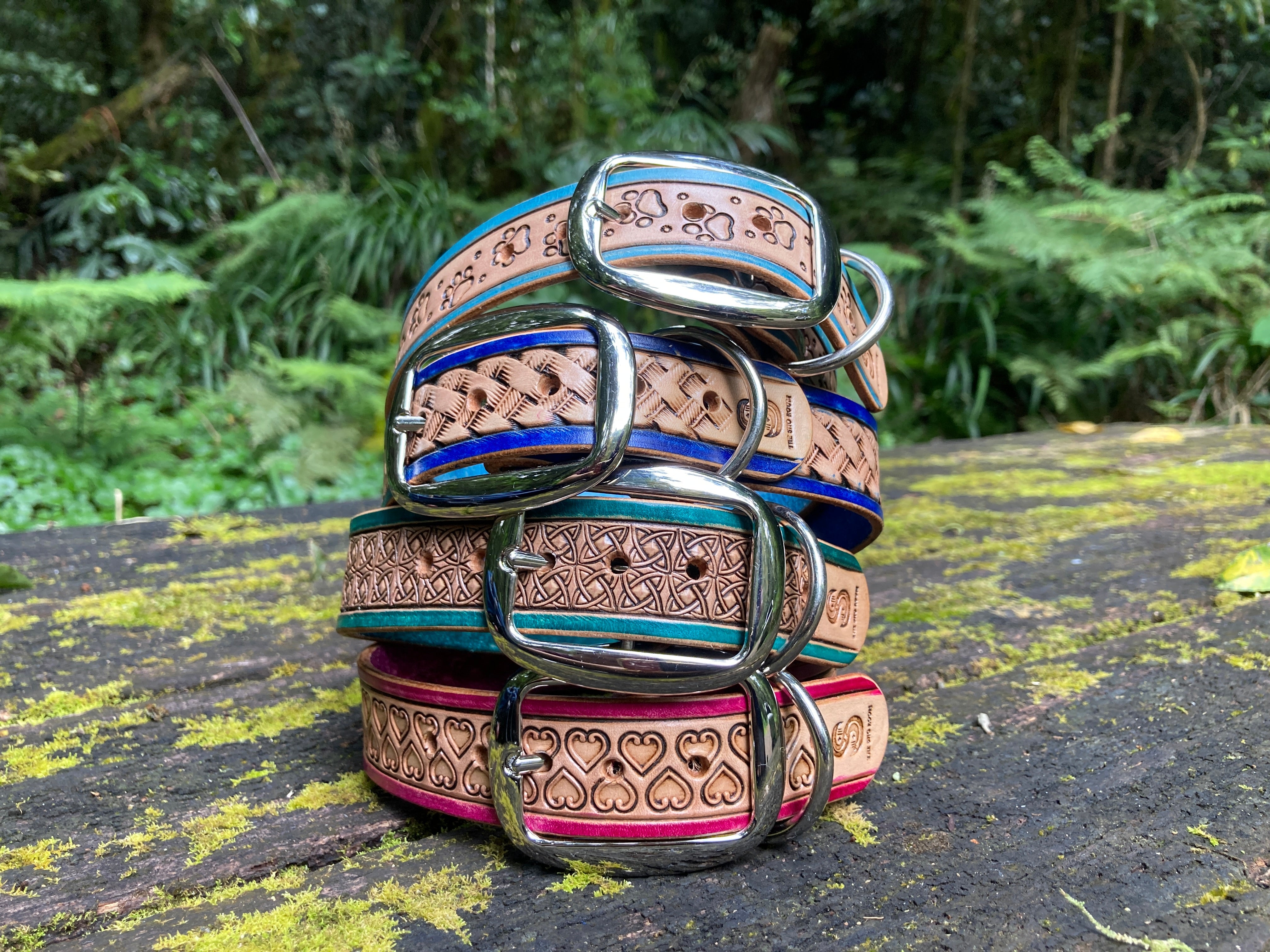 Artisan style handmade leather dog collar in Australia | The Sho Room ...