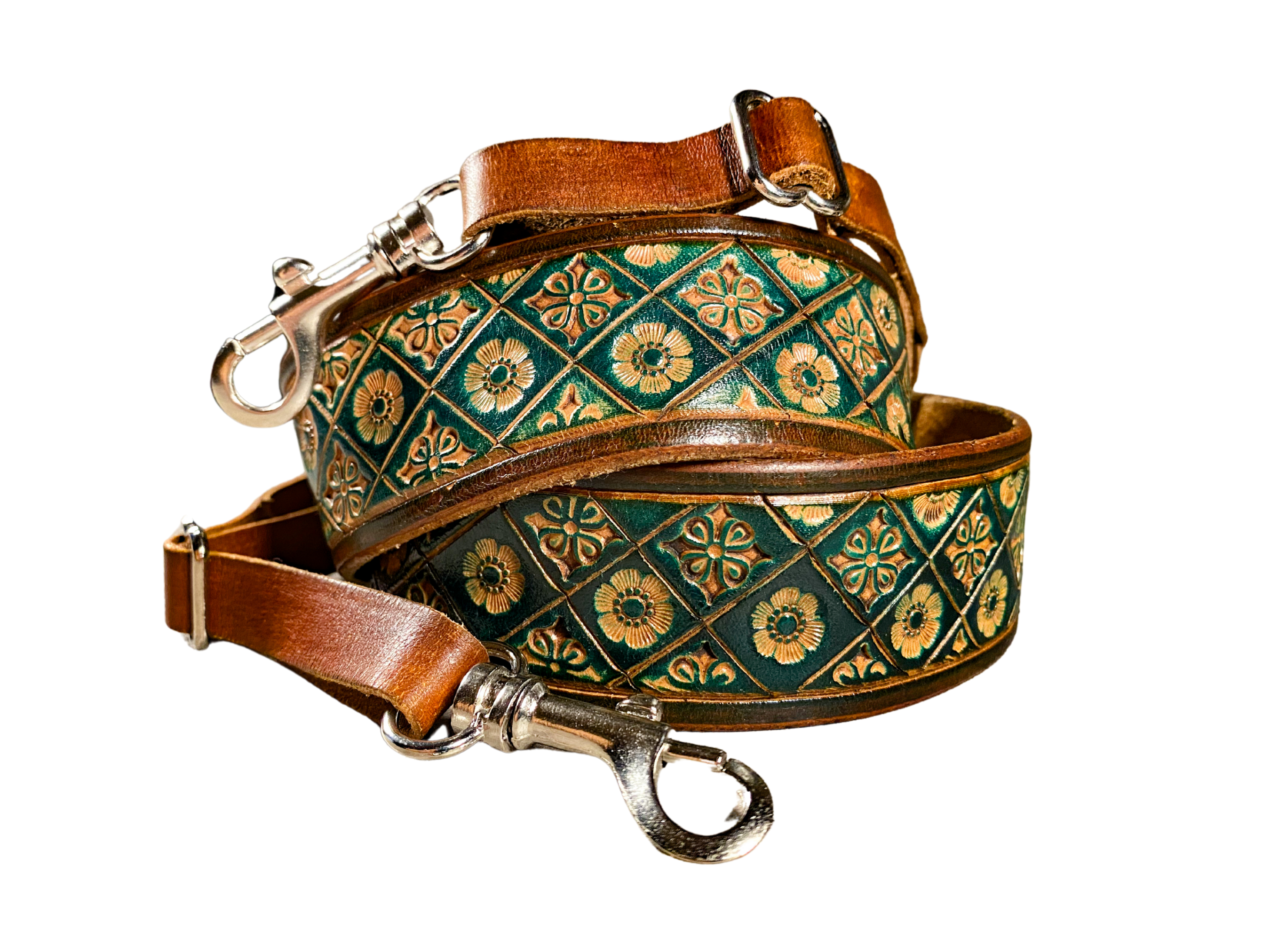 Adventurers full grain leather camera strap - green nature – Theshoroom